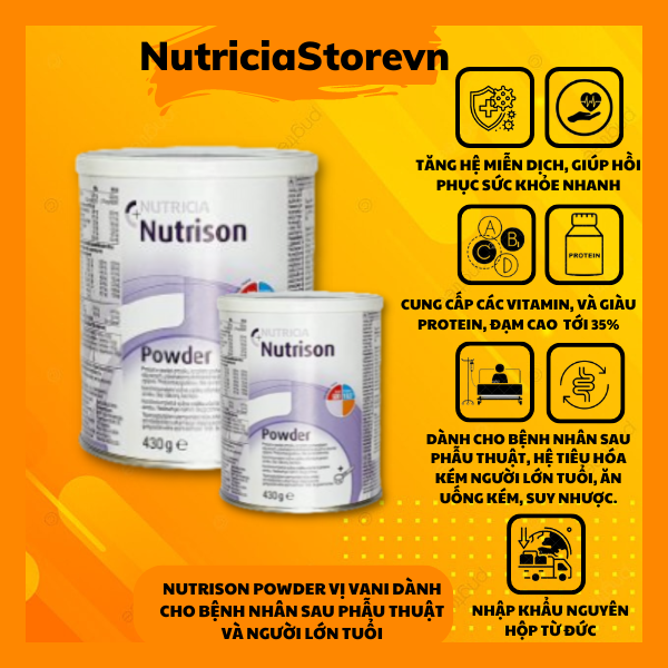 [Date 06/2024] Sữa Nutrison Powder Hộp 430g Dành cho bệnh nhân sau phẫu ...