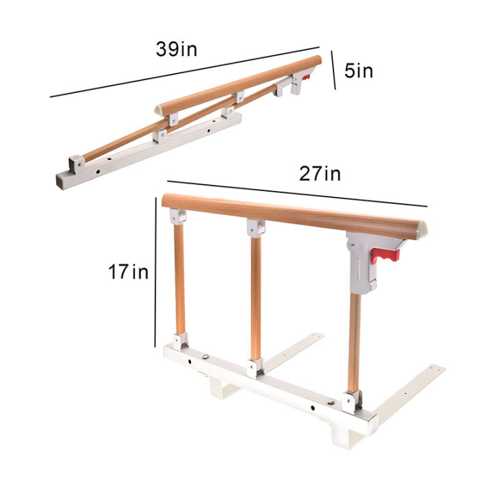 Folding Bed Rail Side Guard Rails Safety Assist Handle Grab Bar for ...