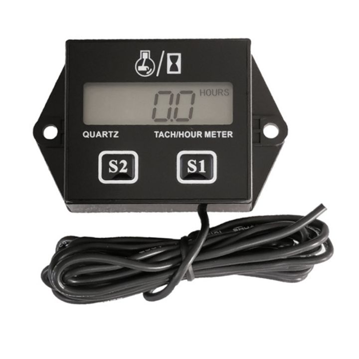 Tachometer Gauge Engine Hour Meter-Alert RPM Tacho Hour Meter for ...