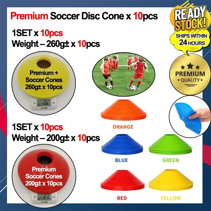 22 Estore 】Premium Soccer Disc Cone ( Weight : 260g+ ) 1SET x 10pcs ...