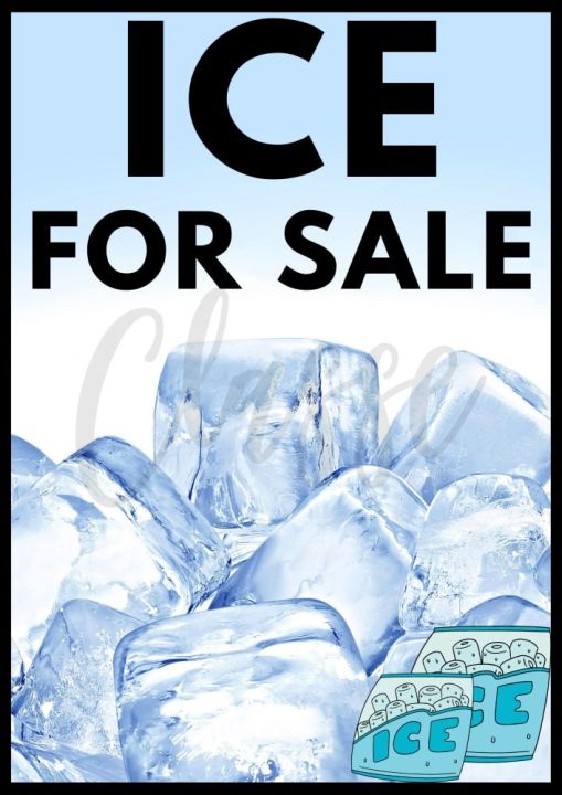 ICE FOR SALE LAMINATED SIGNAGES A4 SIZE 180GSM PAPER | Lazada PH