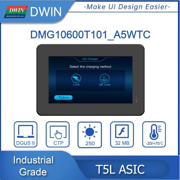 DWIN DGUS Ii/ta 1024*600พิกเซล UART LCM 10.1นิ้ว HMI จอมอนิเตอร์หน้าจอสัมผัส Modbus IPS-TFT-LCD ...