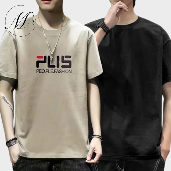 M-4XL Men Short Sleeve T Shirt Men Round Neck Tshirt Fashion Sleeve Men ...