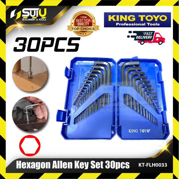 KING TOYO KT-FLH0033 30PCS Hexagon Allen Key Set | Lazada