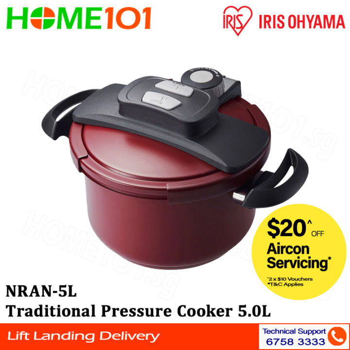 Iris Ohyama Traditional Pressure Cooker 5.0L NRAN-5L | Lazada Singapore