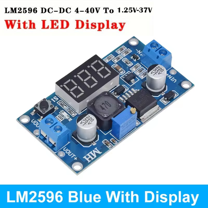 LM2596 DC-DC Adjustable Step Down Buck Converter 4V-40V to 1.25V-37V ...