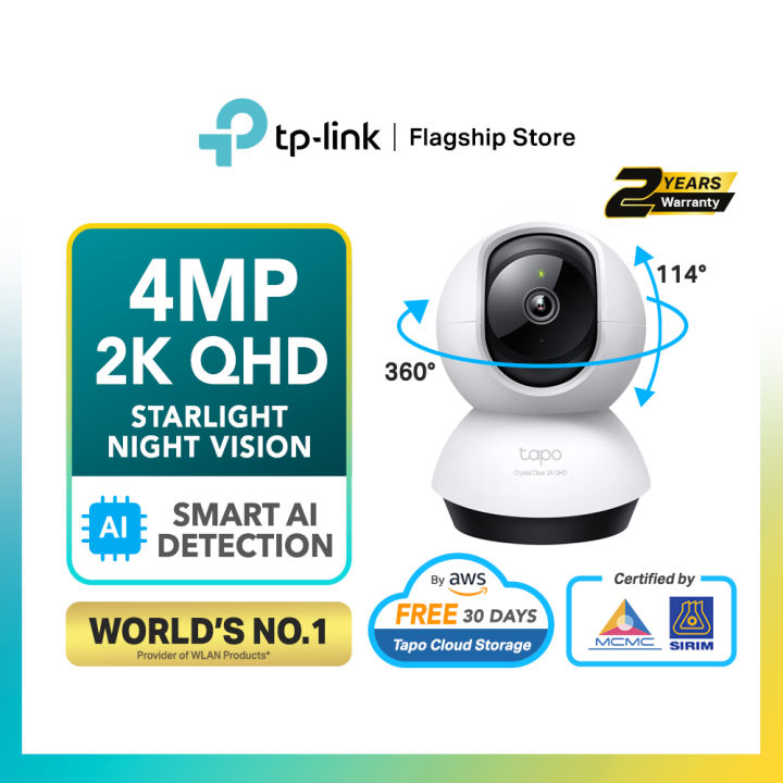 TP-LINK Tapo C220 Pan/Tilt AI Home Security Wi-Fi Camera Smart AI Detection and Notifications ...