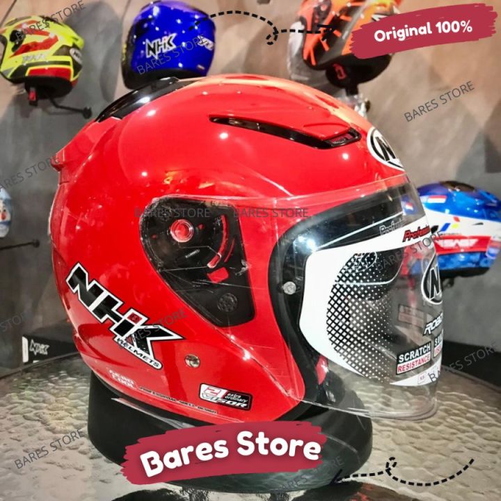 NHK R1 Red Glossy Double Visor | Lazada Indonesia