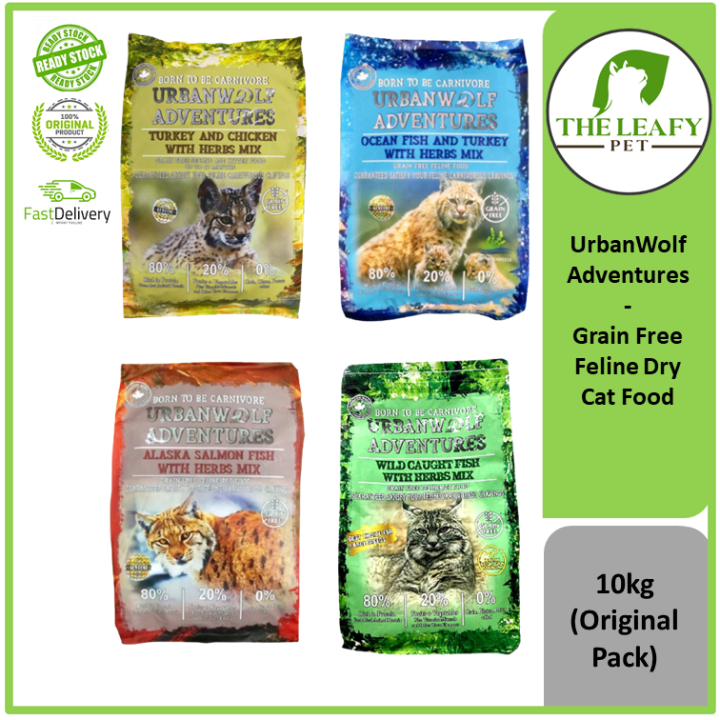 UrbanWolf Adventures Grain Free Feline Dry Cat Food - 10kg ( Original ...