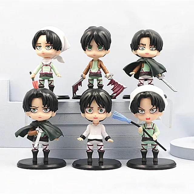 action figure koleksi attack on titan AOT 11 Levi Ackerman maid eren ...