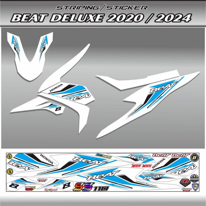 STIKER MOTOR BEAT DELUXE VARIASI STRIPING STIKER LIS BEAT BARU 2020 ...