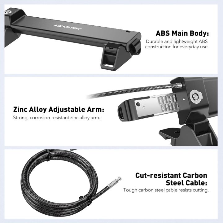 AboveTEK & Surface Laptop Locking Station with Combo Lock Cable, Anti ...