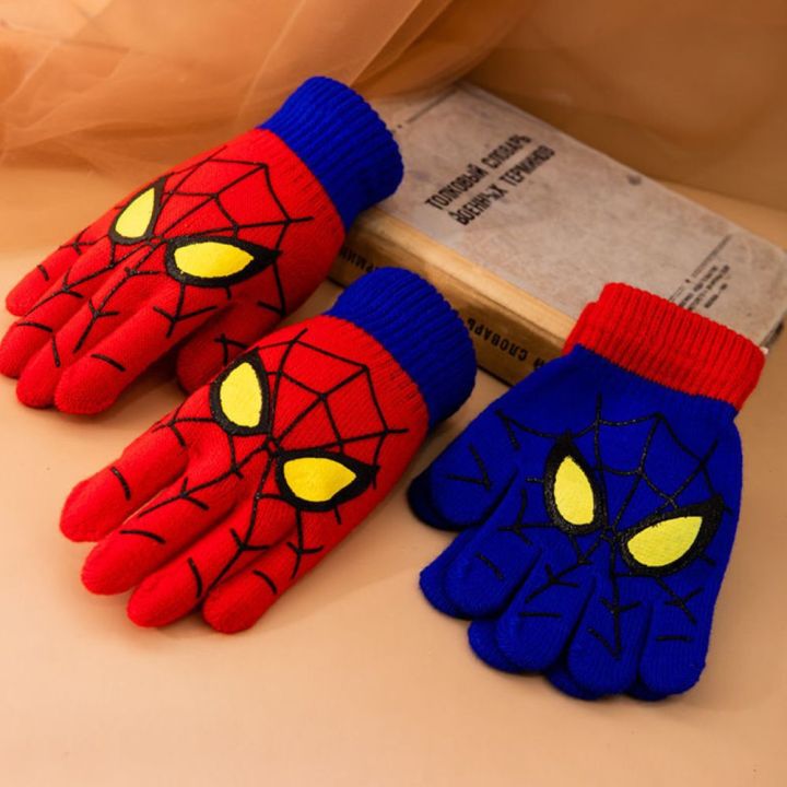 STMEN นุ่ม สกี กลางแจ้ง สไปเดอร์แมน เด็กชาย ฤดูใบไม้ร่วงและฤดูหนาว เต็มนิ้ว ถุงมือสูทสองชิ้น ถุง ...