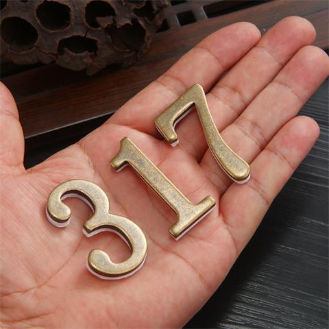 Metal Solid Bronze Digital House Number Plate Identification Self ...