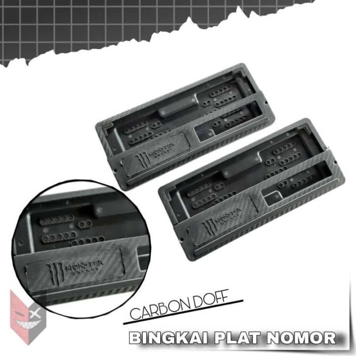 plat nomor monster carbon plat nomor motor tempat plat nomor | Lazada ...