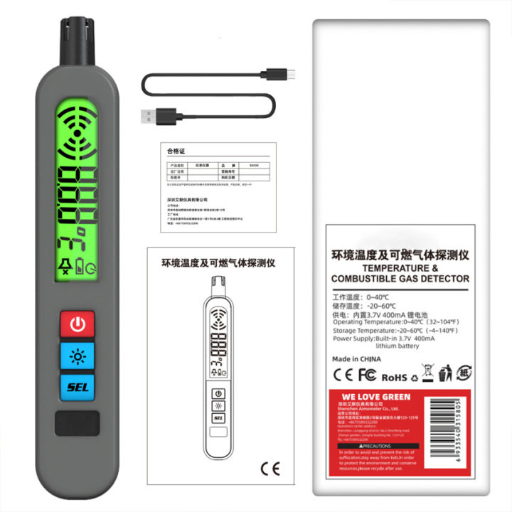 Gas Leak Detector Combustible Natural Flammable Methane Lpg Alcohol