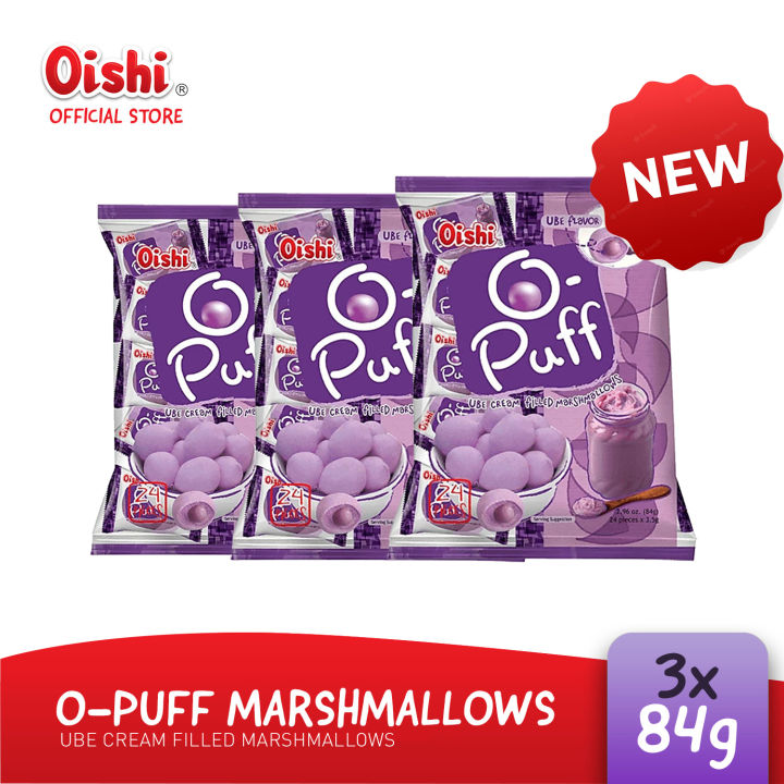 O-Puff Marshmallows Ube 3.5g x 24 (3 packs) | Lazada PH