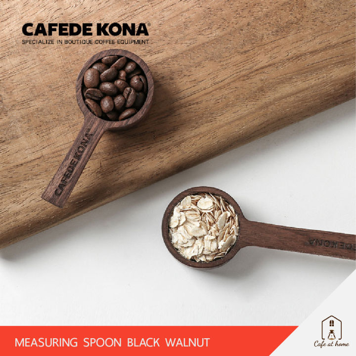 ช้อนกาแฟ CAFEDE KONA coffee bean spoon solid wood measuring spoon 8g ...