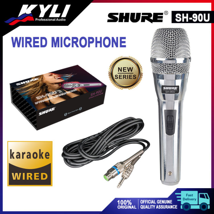 Shure SH-90U Super cardioid Dynamic Microphone with High Output Neodymium Element for Vocal ...