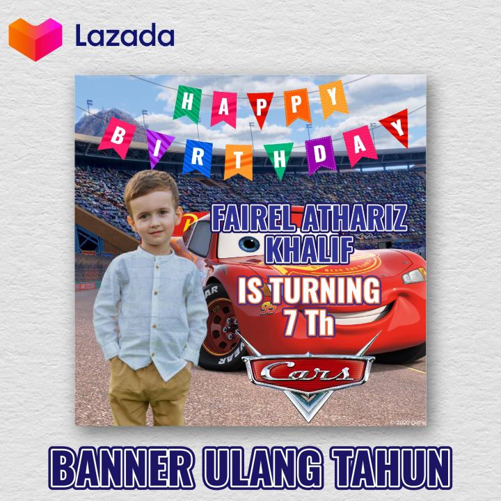 BANNER ULANG TAHUN / BACKDROP ULTAH / SPANDUK ULANG TAHUN CUSTOM 1 M X ...