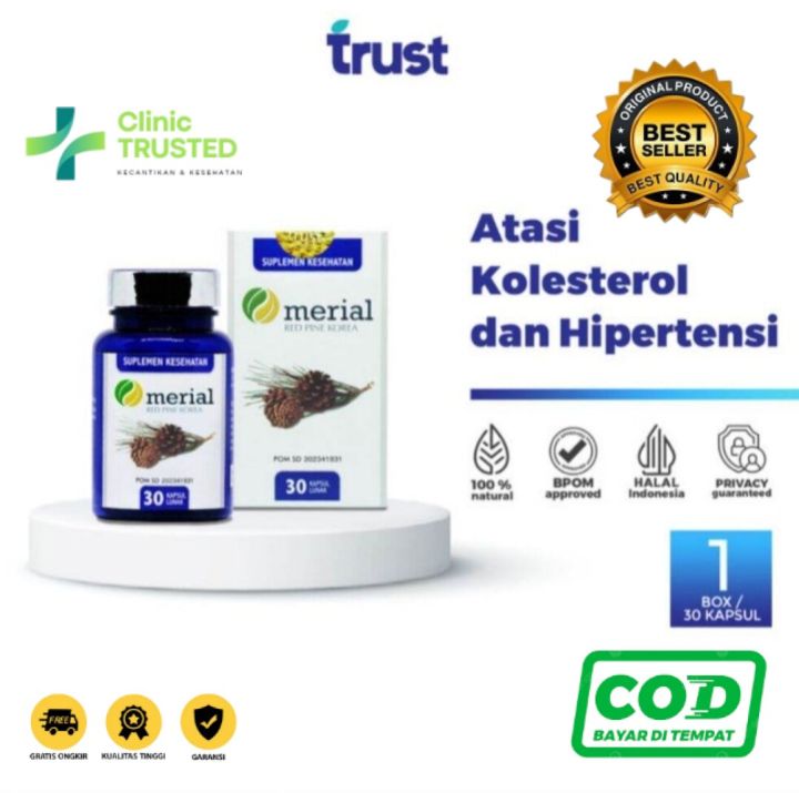 MERIAL RED PINE KOREA - 30 KAPSUL OBAT ATASI HIPERTENSI DAN KOLESTEROL ...