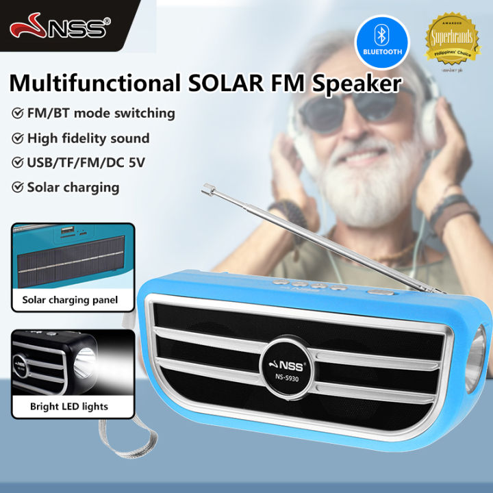 Solar bluetooth speaker radio waterproof radio with TWS and torch ...