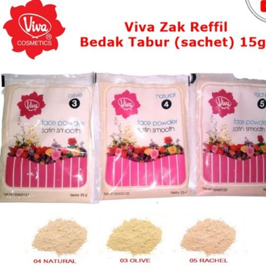 Bedak Viva Tabur Face Powder Natural Sachet Ori BPOM | Lazada Indonesia