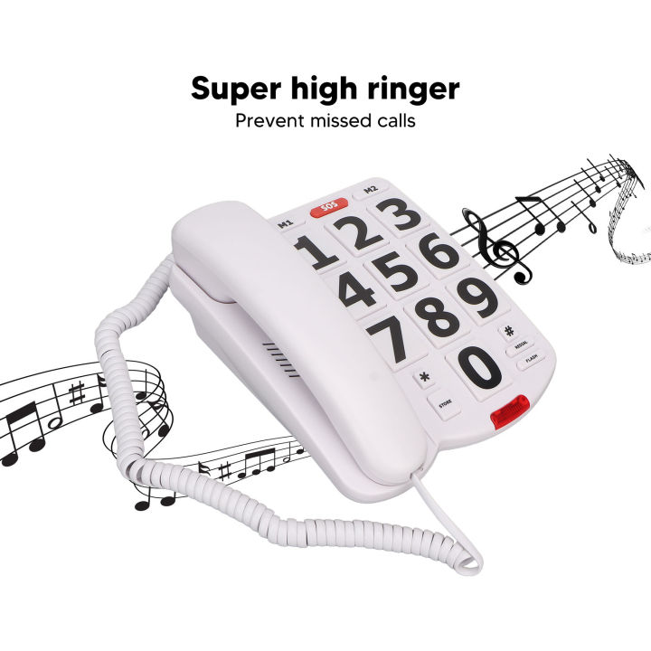 Big Button Phone High Volume Home Landline Phones Adjustable Volume for ...