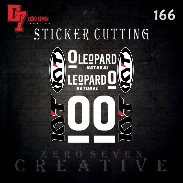 STIKER CUTTING HELMET LEOPARD / HELM / RACING / STIKER MOTOR ...