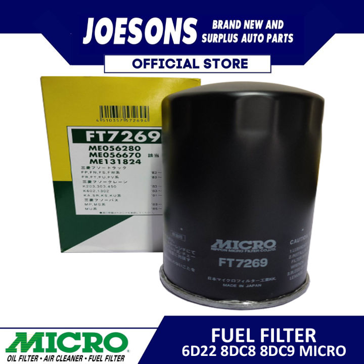 JOESONS AUTOPARTS -FT-7269 FUEL FILTER 6D22 8DC8 8DC9 MICRO | Lazada PH