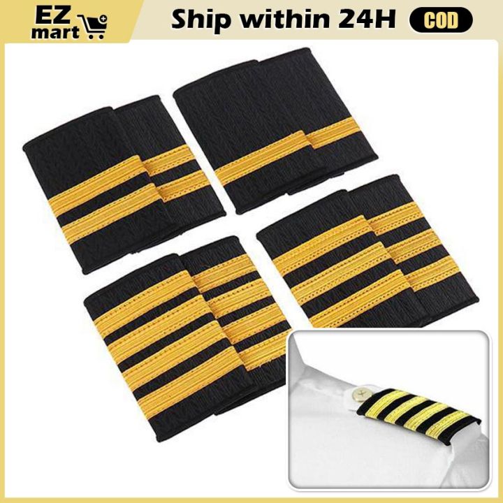 【Fast Shipping】 1 Pair Epaulettes Pilot Uniform Epaulets Traditional ...