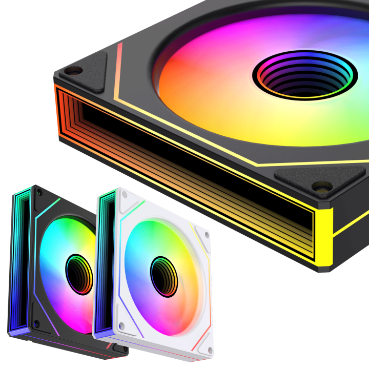 PRISM 7 Pro Case Fan 12cm 4Pin 5V 3Pin ARGB Cyclic Mirror Light Effect ...