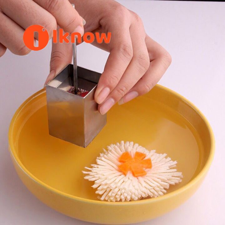 Saya tahu 1PC pemotong tauhu keluli tahan karat Handy Square grid ...