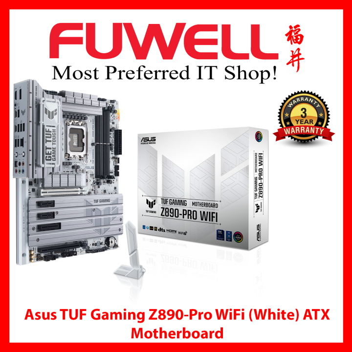 FUWELL - TUF Gaming Z890-Pro WiFi (White) ATX Motherboard [3 Years ...