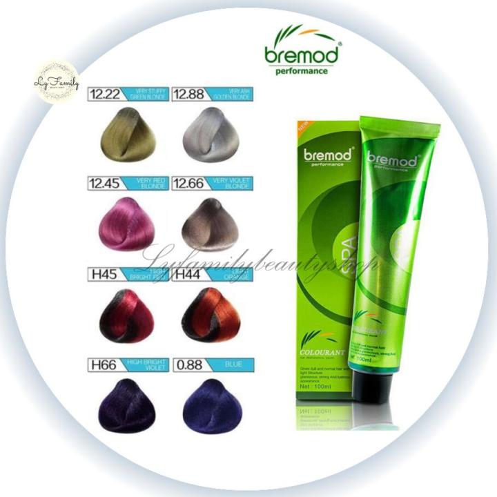 Bremod Hair Color Dye 100ml Fashion Colors 12/88 12/66 12/45 12/22 0/88 ...