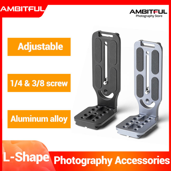AMBITFUL L-Shape Grip with 1/4 & 3/8 screw For Camera Universal Version ...