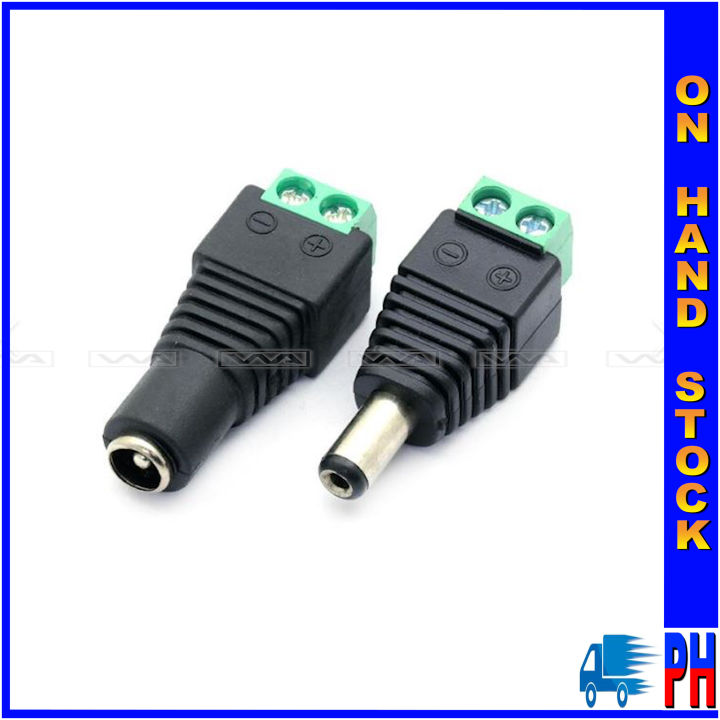 1pair DC Connector 5.5mm x 2.1mm Jack Socket Male and Female LED ...