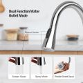 JOMOO 360° Swivel Kitchen Tap Pull-out 2-Jet Kitchen Sink Mixer Single ...
