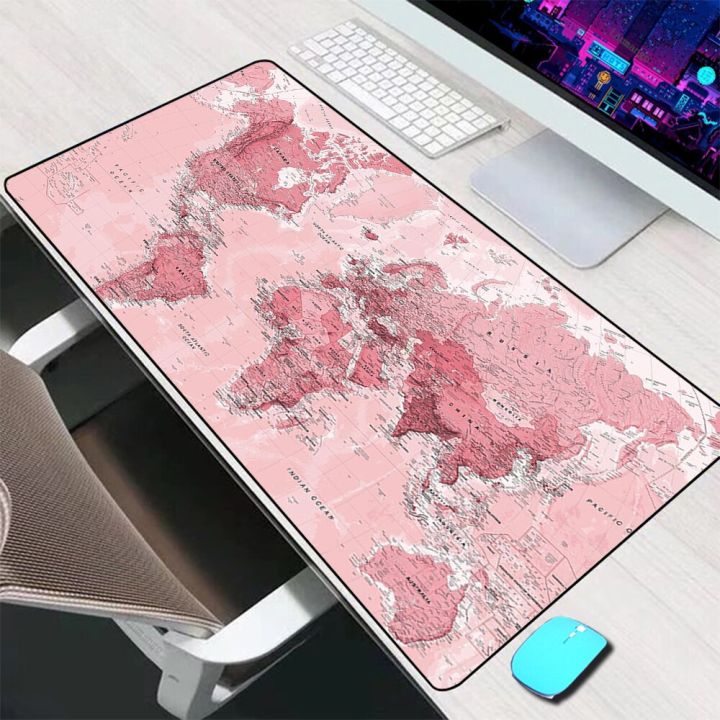 World Map Mouse Pad Large Gaming Accessories Mouse Mat Keyboard Mat ...