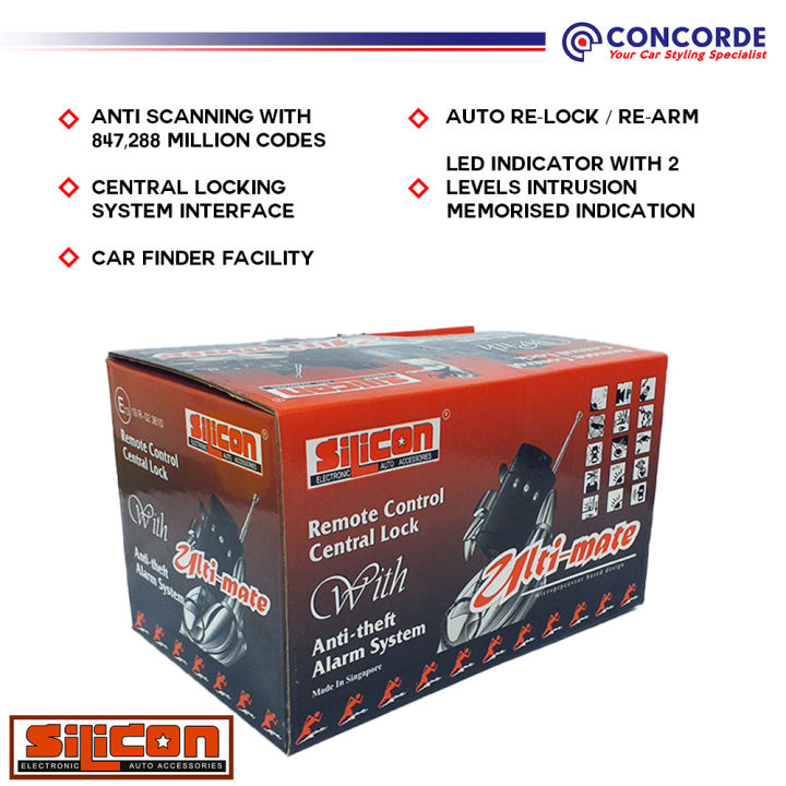 CONCORDE Silicon Classic Anti-theft alarm system with remote control ...