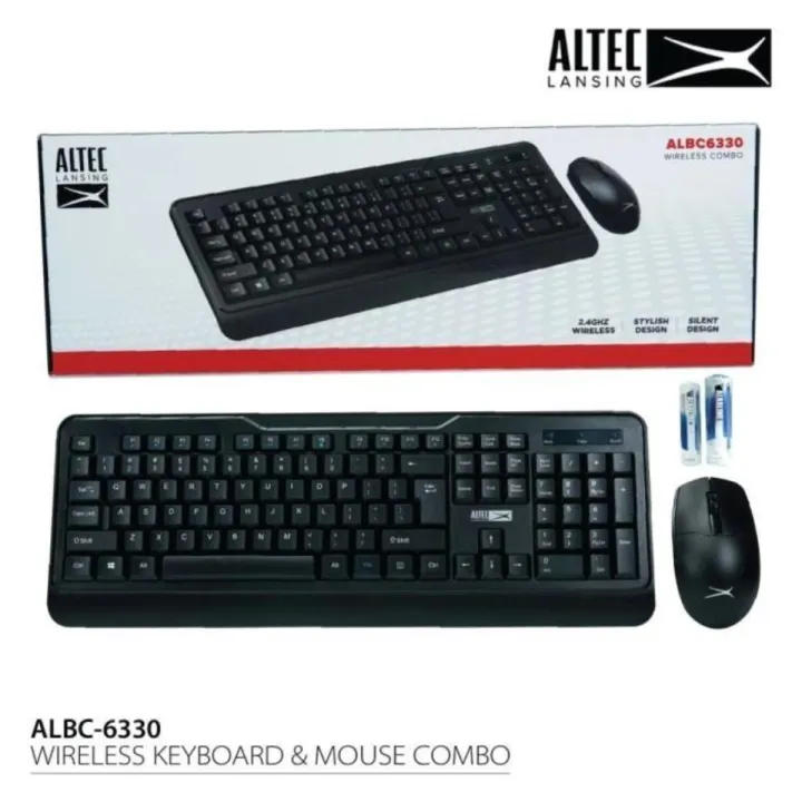 Altec Lansing ALBC-6330 Keyboard Mouse Wireless USB Combo Set Altec ...