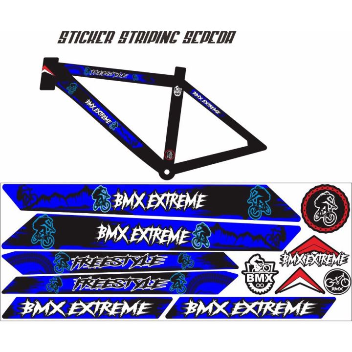 STIKER RACING STRIPING SEPEDA MTB ALL / STICKER UNIVERSAL BIKE ...