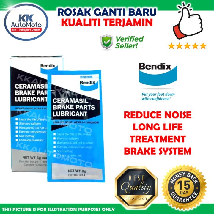 1 Sachet Genuine Bendix Ceramasil Brake Parts Lubricant Reduce Noise ...