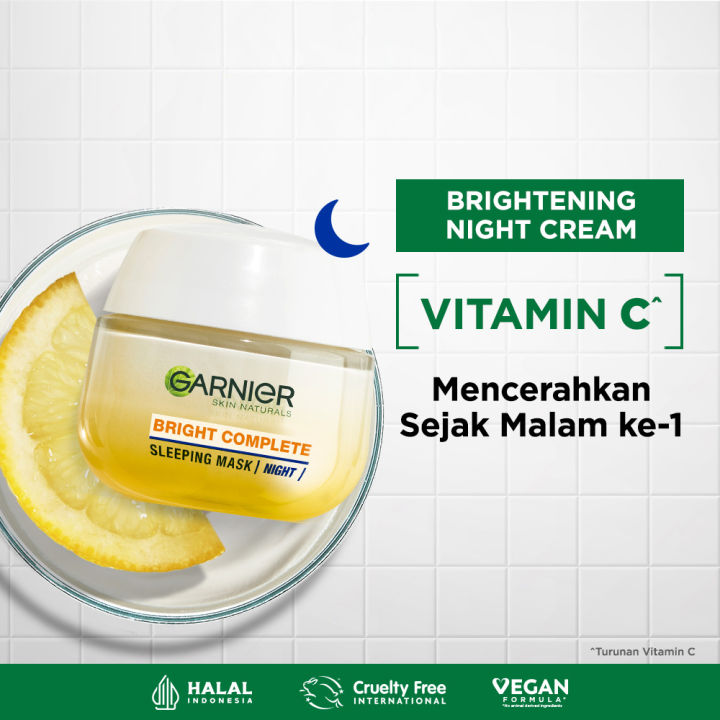 Garnier Bright Complete Night Cream 50ML POT | Lazada Indonesia