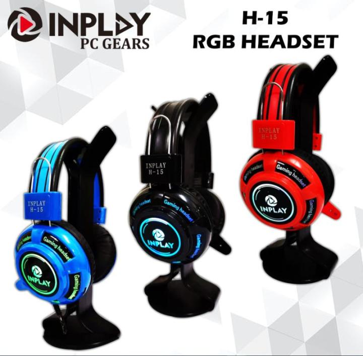 inplay H15 Gaming Headset Blue RGB | Lazada PH