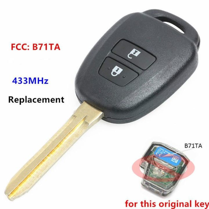 ZR For Replacement New Keyless Remote Car Key Fob 433mhz B71ta For ...
