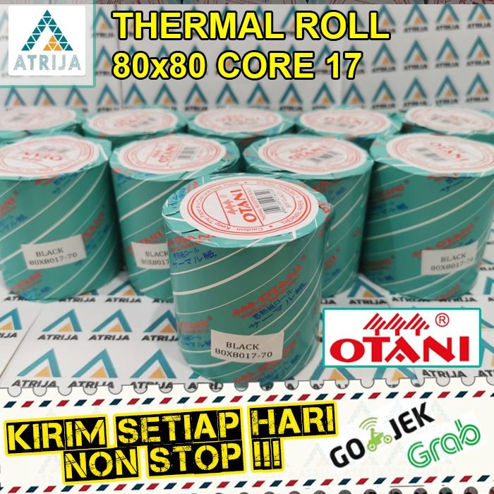 Thermal Paper Roll Otani 80x80 Core 17. Kertas Struk Kasir | Lazada ...