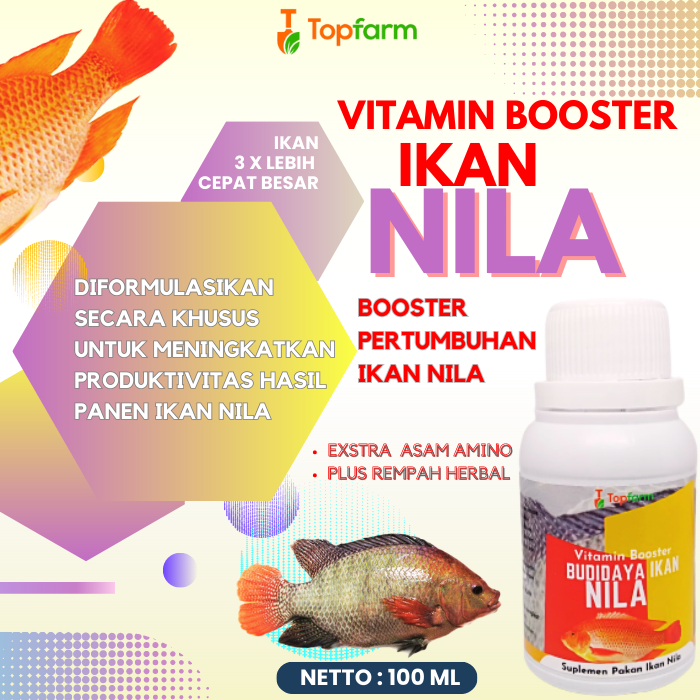 Vitamin Ikan Cepat Besar / Vitamin Ikan Nila Cepat Besar / Vitamin Ikan Nila Booster / Vitamin ...