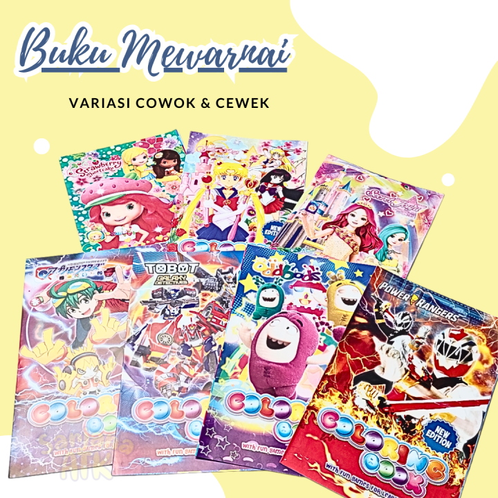 Buku Mewarnai Anak / Buku Belajar Mewarnai / Colouring Book Ukuran ...