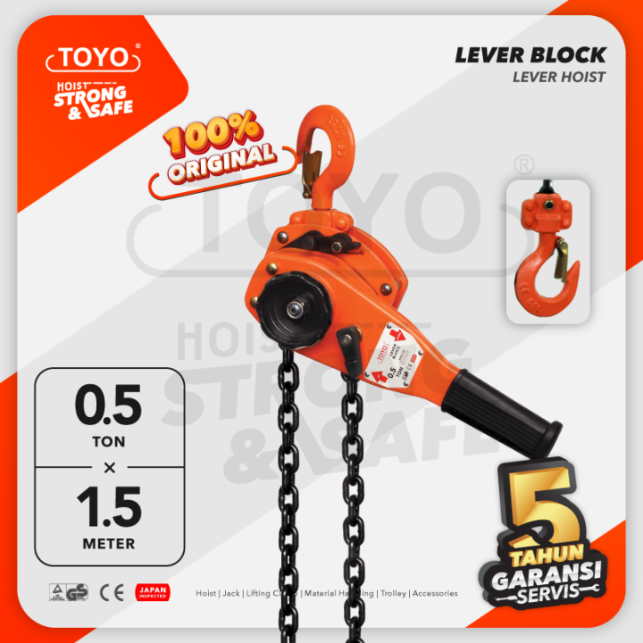 TOYO Lever Block / Lever Hoist 0.5 Ton x 1.5 Meter | Lazada Indonesia